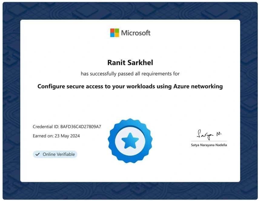 Ranit Sarkhel on LinkedIn: Just earned my first Microsoft Azure ... Ranit Sarkhel on LinkedIn: Just earned my first Microsoft Azure ...