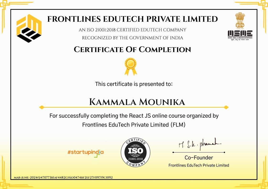 Kammala Mounika on LinkedIn: #react #javascript #js #reactdevelopers # ... Kammala Mounika on LinkedIn: #react #javascript #js #reactdevelopers # ...