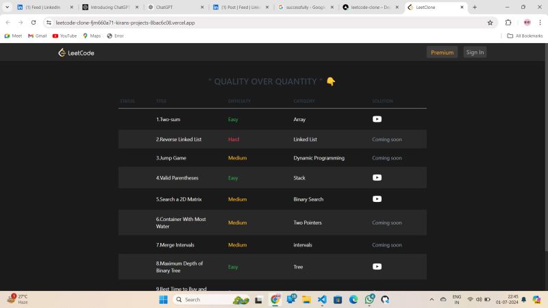 Sai Kiran Myadaram on LinkedIn: #nextjs #typescript #leetcode #vercel Sai Kiran Myadaram on LinkedIn: #nextjs #typescript #leetcode #vercel