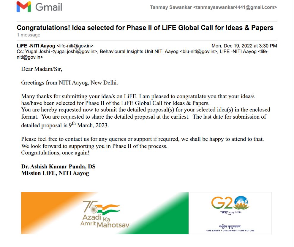Tanmay Sawankar on LinkedIn: #life #nitiaayog #governmentofindia Tanmay Sawankar on LinkedIn: #life #nitiaayog #governmentofindia