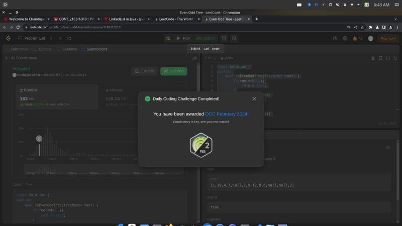 Kushagra Sinha on LinkedIn: #dcc #leetcode #codingcommunity Kushagra Sinha on LinkedIn: #dcc #leetcode #codingcommunity