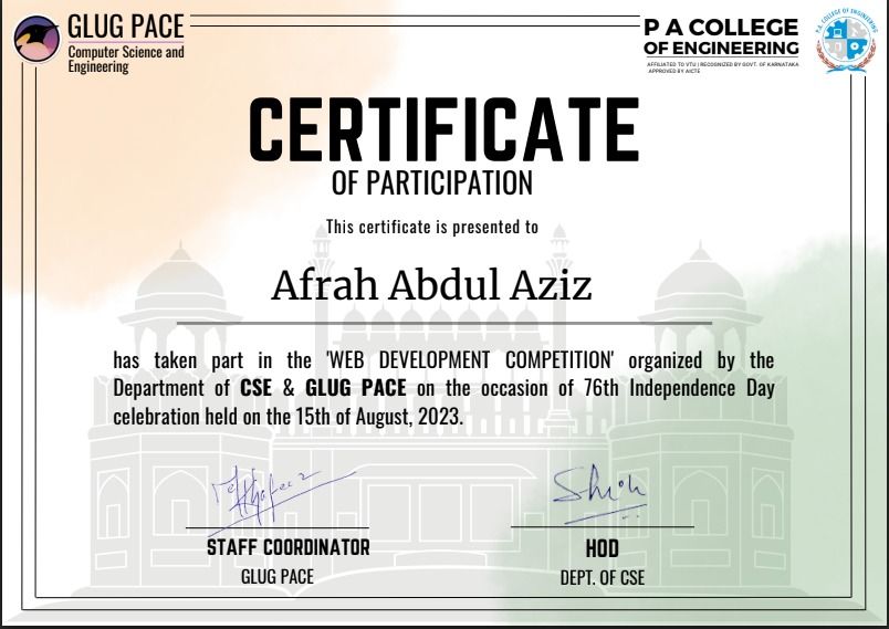 AFRAH ABDUL AZIZ on LinkedIn: #webdevcompetition #independenceday # ... AFRAH ABDUL AZIZ on LinkedIn: #webdevcompetition #independenceday # ...