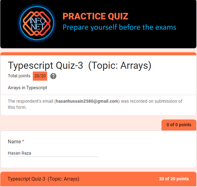 Hasan Raza on LinkedIn: #typescript #learningjourney #quizzes # ... Hasan Raza on LinkedIn: #typescript #learningjourney #quizzes # ...