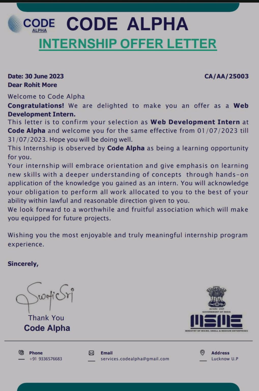 Rohit More on LinkedIn: #codealpha #internship #share #webdevelopment Rohit More on LinkedIn: #codealpha #internship #share #webdevelopment