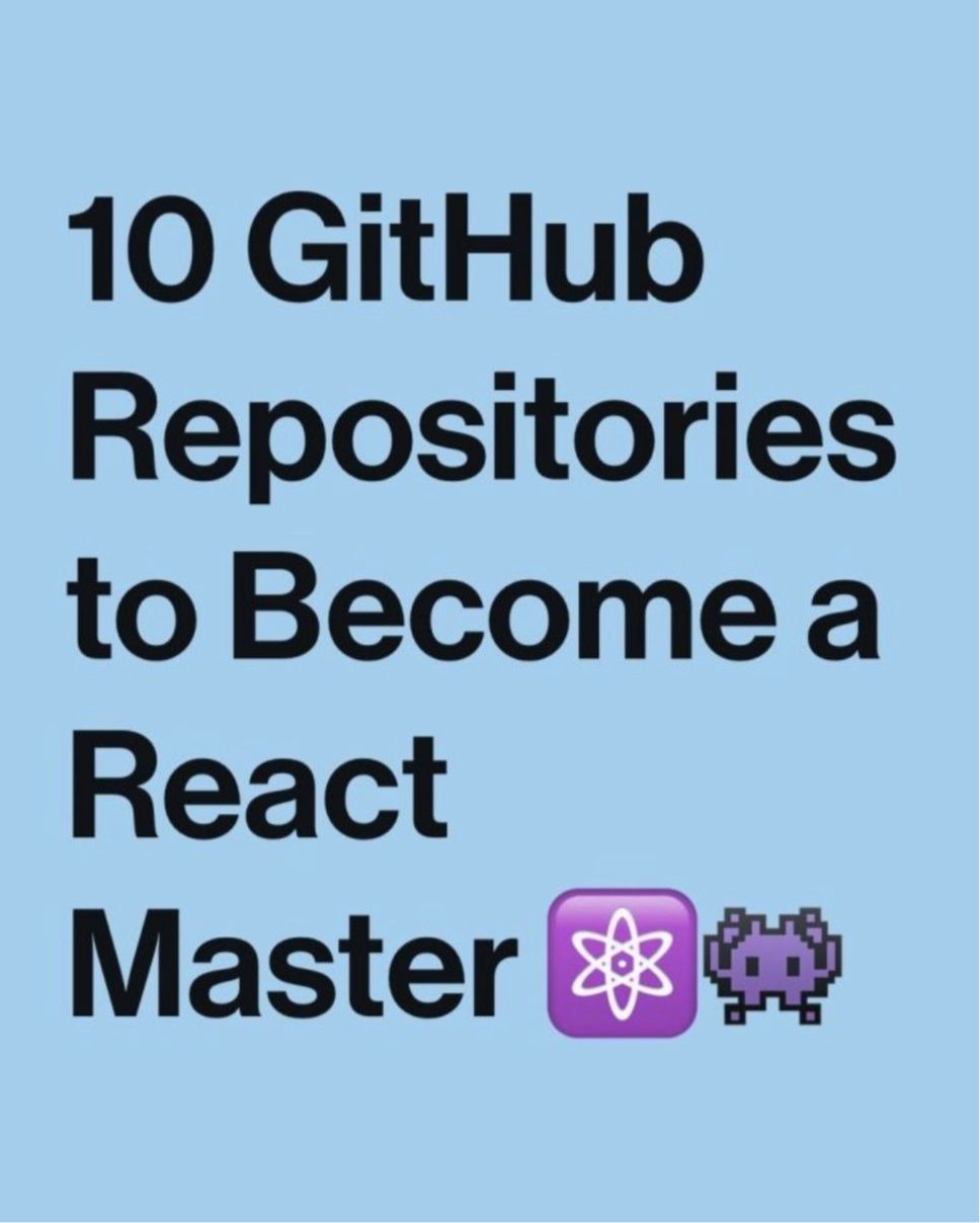 Anchal Sharma on LinkedIn: 10 GitHub Repositories to Become a React ... Anchal Sharma on LinkedIn: 10 GitHub Repositories to Become a React ...
