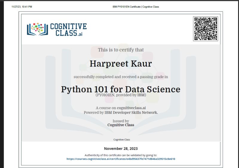 Harpreet Kaur on LinkedIn: #python #ibm #certification #programming # ... Harpreet Kaur on LinkedIn: #python #ibm #certification #programming # ...
