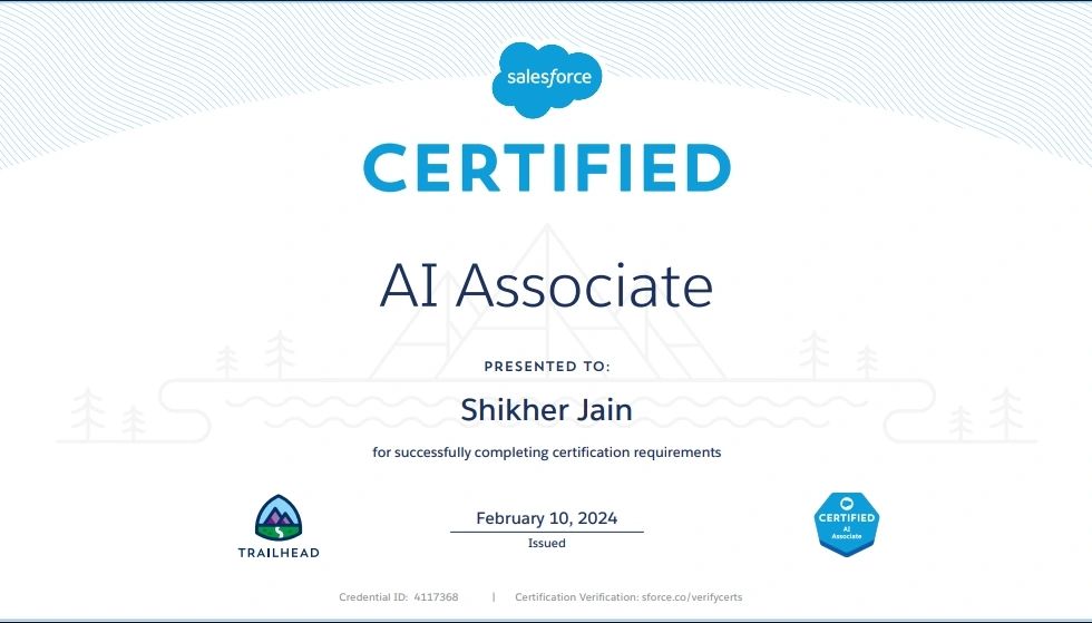 Shikher Jain on LinkedIn: #salesforcecertified #salesforcecertification ... Shikher Jain on LinkedIn: #salesforcecertified #salesforcecertification ...