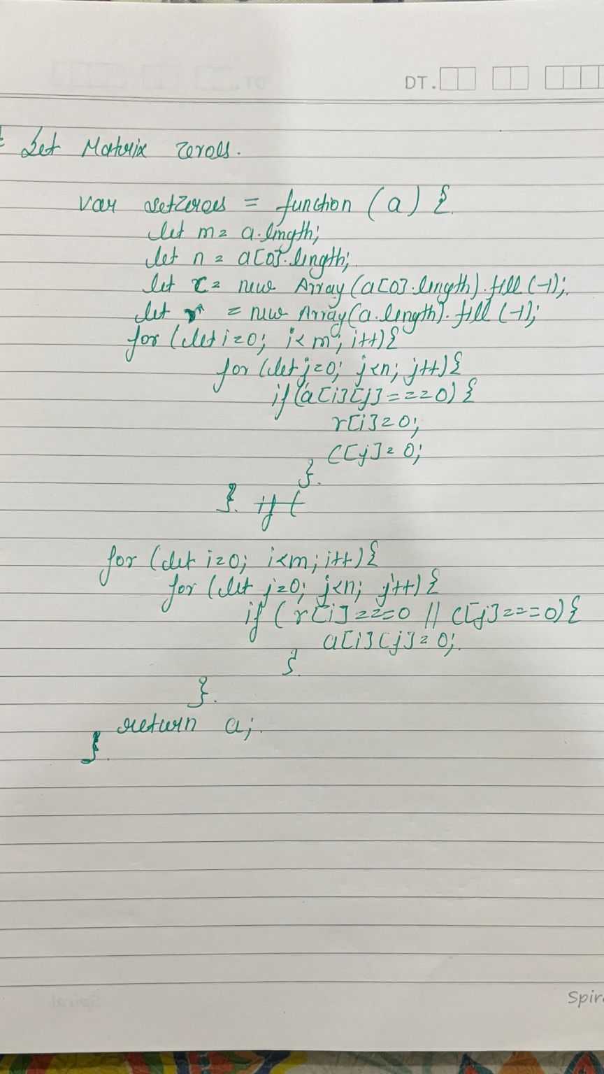 Sahil Khan on LinkedIn: #dsa #leetcode #javascript #setmatrixzeroes # ... Sahil Khan on LinkedIn: #dsa #leetcode #javascript #setmatrixzeroes # ...