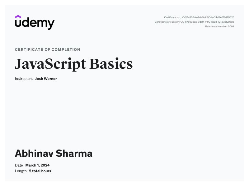 Abhinav Sharma on LinkedIn: #javascript #udemy #certification # ... Abhinav Sharma on LinkedIn: #javascript #udemy #certification # ...