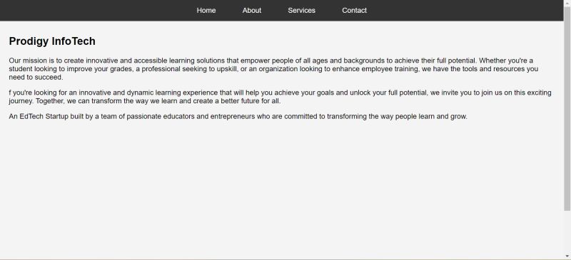 Created a navigation menu for Prodigy Infotech | Akshay Kotnala posted ... Created a navigation menu for Prodigy Infotech | Akshay Kotnala posted ...