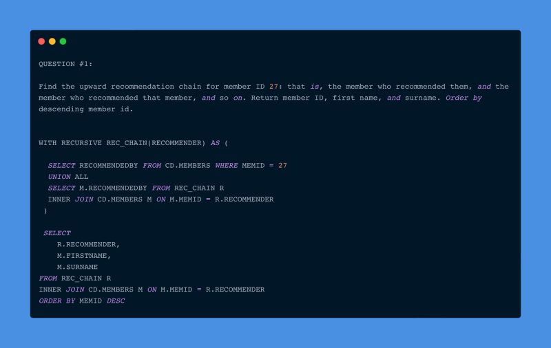 Dareyus Person, M.S on LinkedIn: #sql #recursion #postgresql # ... Dareyus Person, M.S on LinkedIn: #sql #recursion #postgresql # ...