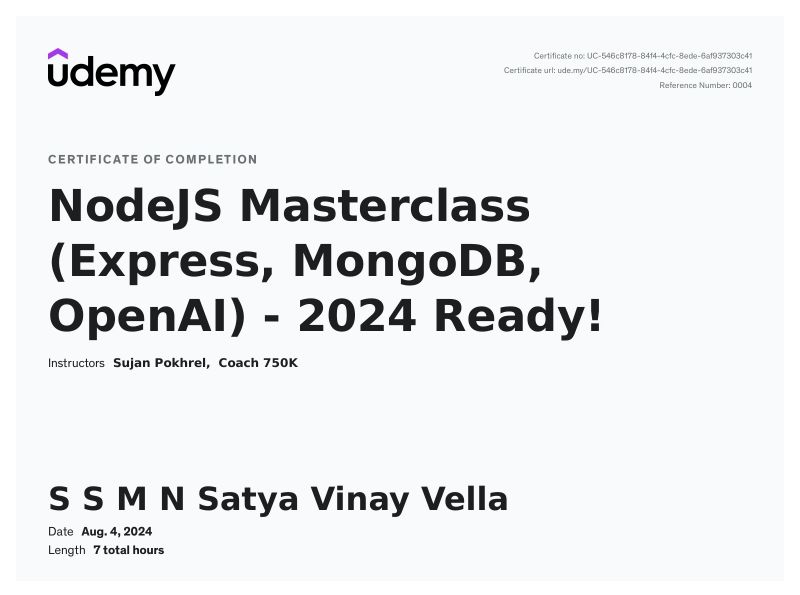 SRI SAI MANIKANTA NAGA SATYA VINAY VELLA on LinkedIn: #mongodb #openai ... SRI SAI MANIKANTA NAGA SATYA VINAY VELLA on LinkedIn: #mongodb #openai ...