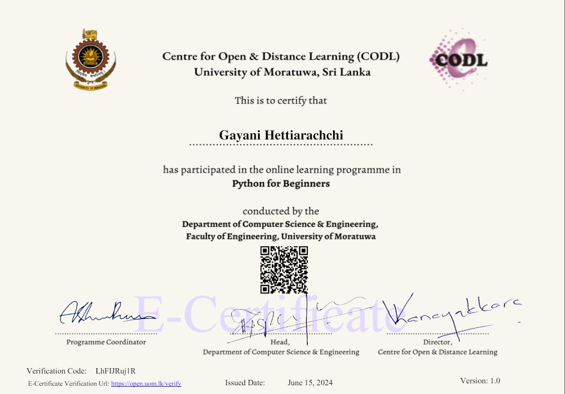 Gayani Hettiarachchi on LinkedIn: #python #programming # ... Gayani Hettiarachchi on LinkedIn: #python #programming # ...