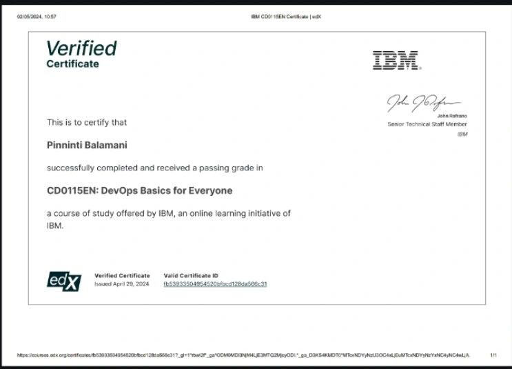 Balamani pinninti on LinkedIn: #ibm #developer #coursecompletion # ... Balamani pinninti on LinkedIn: #ibm #developer #coursecompletion # ...