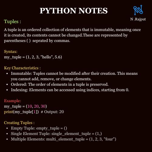 Nandini Rajput on LinkedIn: #python #pythontuples #coding #programming ... Nandini Rajput on LinkedIn: #python #pythontuples #coding #programming ...