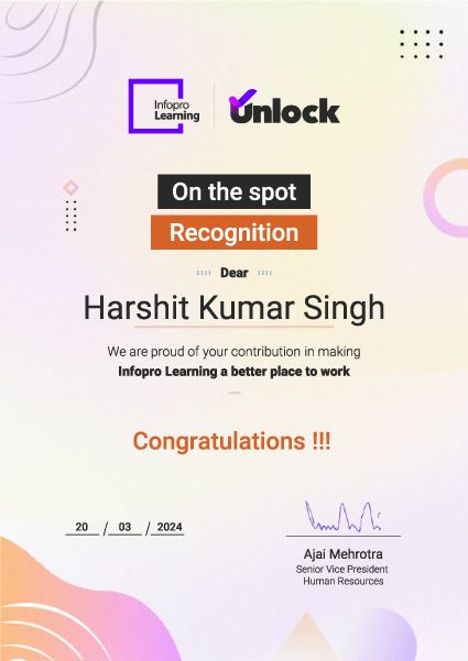 Harshit Singh on LinkedIn: Harshit Singh on LinkedIn: