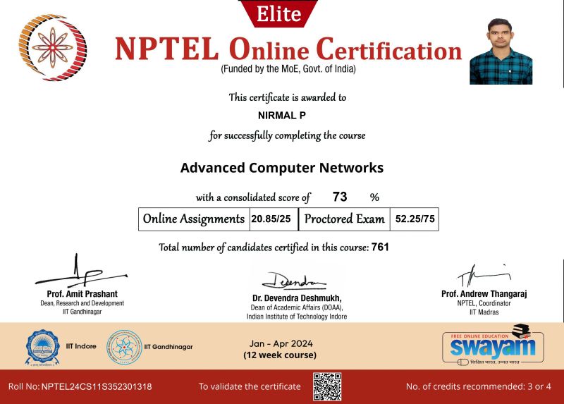Nirmal P on LinkedIn: #advancedcomputernetworks Nirmal P on LinkedIn: #advancedcomputernetworks
