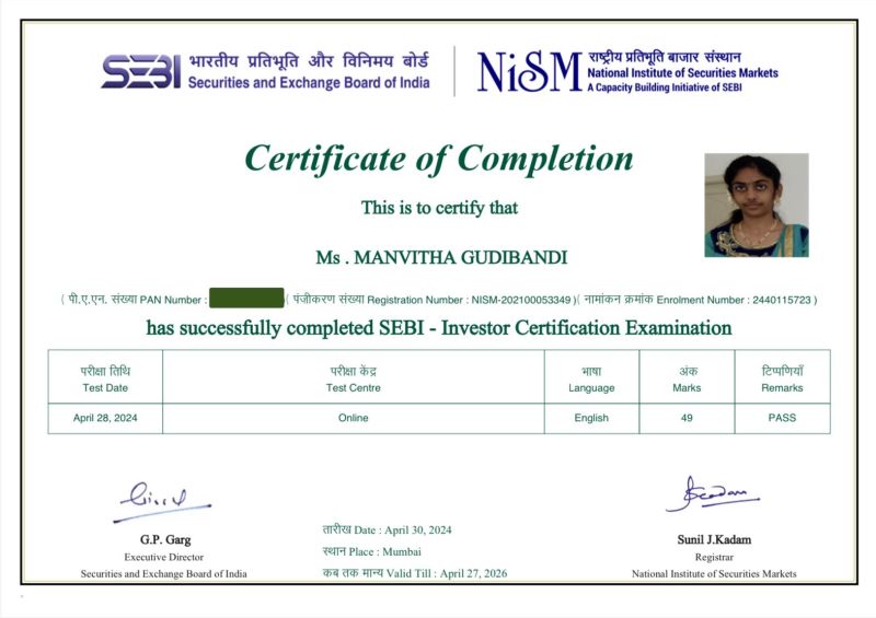 Manvitha Reddy on LinkedIn: Excited to share that I've successfully ... Manvitha Reddy on LinkedIn: Excited to share that I've successfully ...