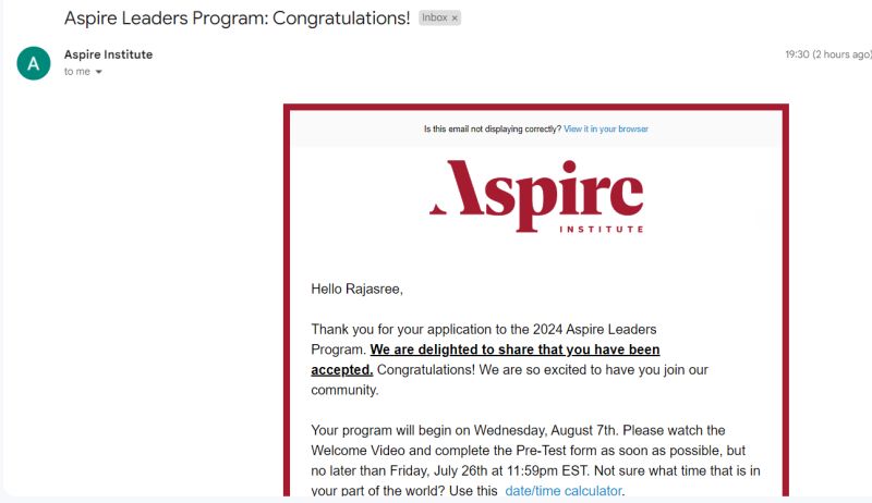 Rajasree Laha on LinkedIn: #aspireinstitute #cohort3 Rajasree Laha on LinkedIn: #aspireinstitute #cohort3