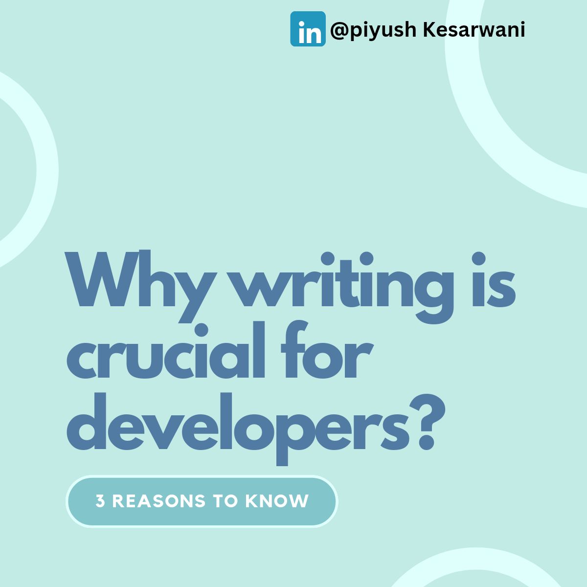 PIYUSH KESARWANI on LinkedIn: #developer #coding #writing # ... PIYUSH KESARWANI on LinkedIn: #developer #coding #writing # ...