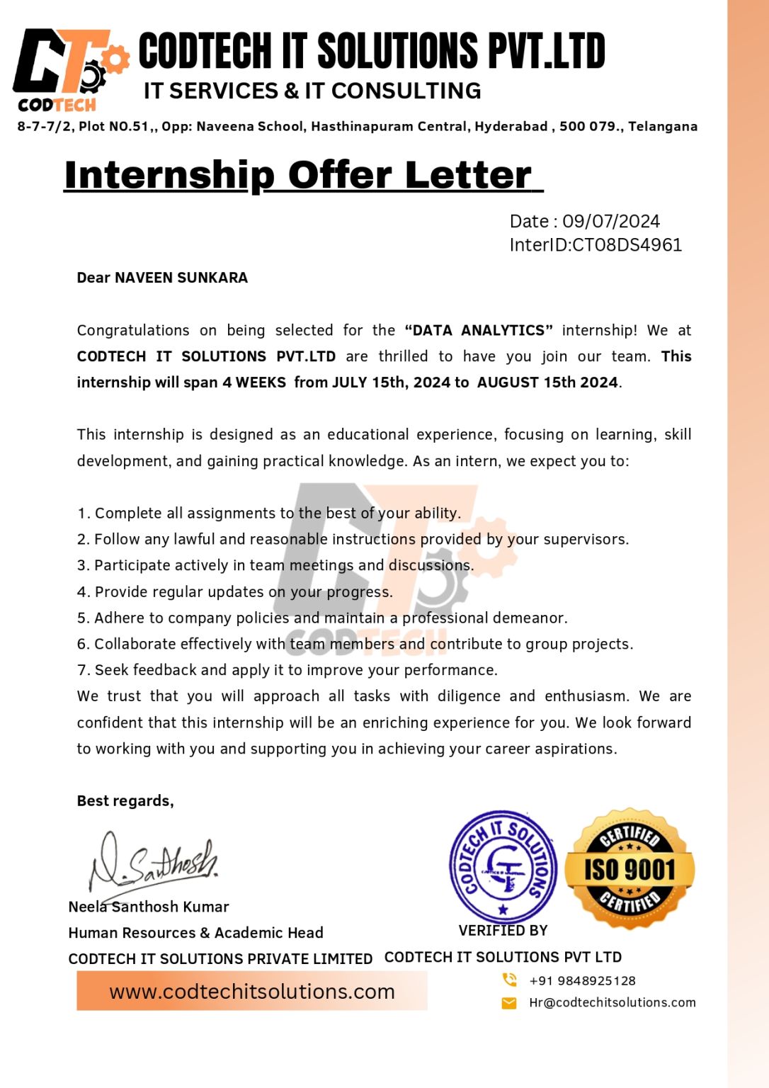 Naveen Sunkara on LinkedIn: #internship #codtech Naveen Sunkara on LinkedIn: #internship #codtech