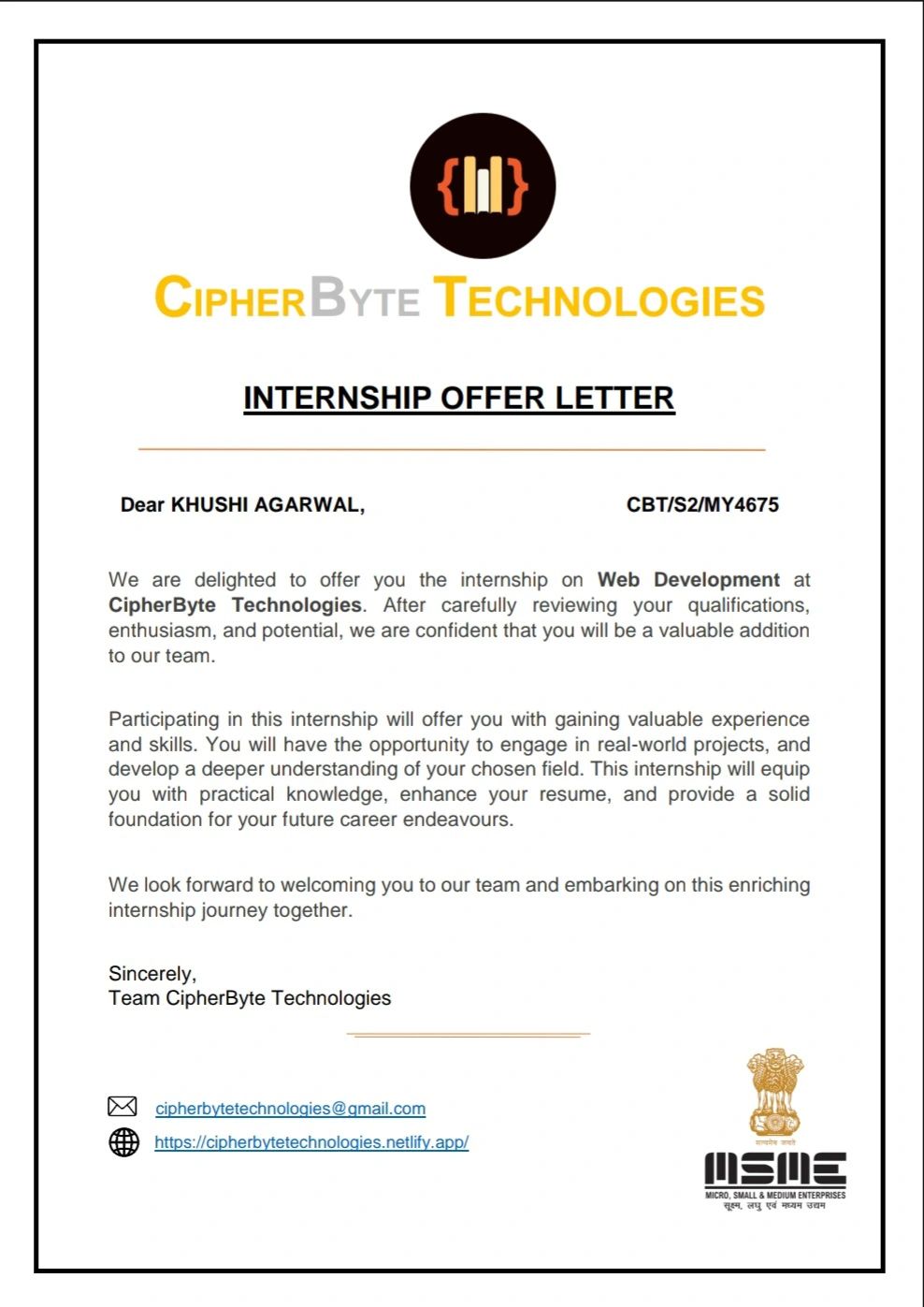 Khushi Agarwal on LinkedIn: #cipherbytetechnologies #webdevelopment Khushi Agarwal on LinkedIn: #cipherbytetechnologies #webdevelopment