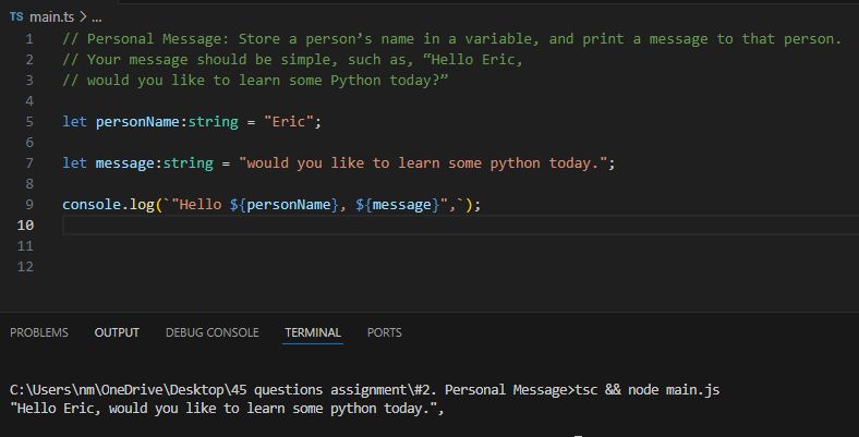Muskan Mujahid Hussain on LinkedIn: #typescript #assignmentcompletion # ... Muskan Mujahid Hussain on LinkedIn: #typescript #assignmentcompletion # ...