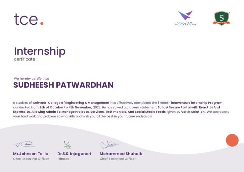 Sudheesh Patwardhan on LinkedIn: #internship #mernstack #aws #nodejs # ... Sudheesh Patwardhan on LinkedIn: #internship #mernstack #aws #nodejs # ...