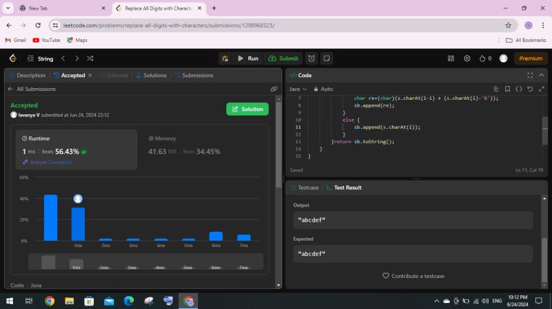 LAVANYA V on LinkedIn: #100daysofleetcode #1844_replace_all_digits_with ... LAVANYA V on LinkedIn: #100daysofleetcode #1844_replace_all_digits_with ...