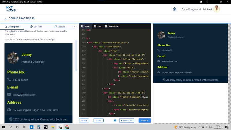 Michael Sam on LinkedIn: #30daysofcode #html #css #bootstrap #python # ... Michael Sam on LinkedIn: #30daysofcode #html #css #bootstrap #python # ...