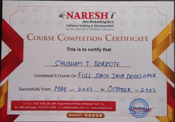 Shubham Borkute on LinkedIn: #javafullstackdeveloper # ... Shubham Borkute on LinkedIn: #javafullstackdeveloper # ...