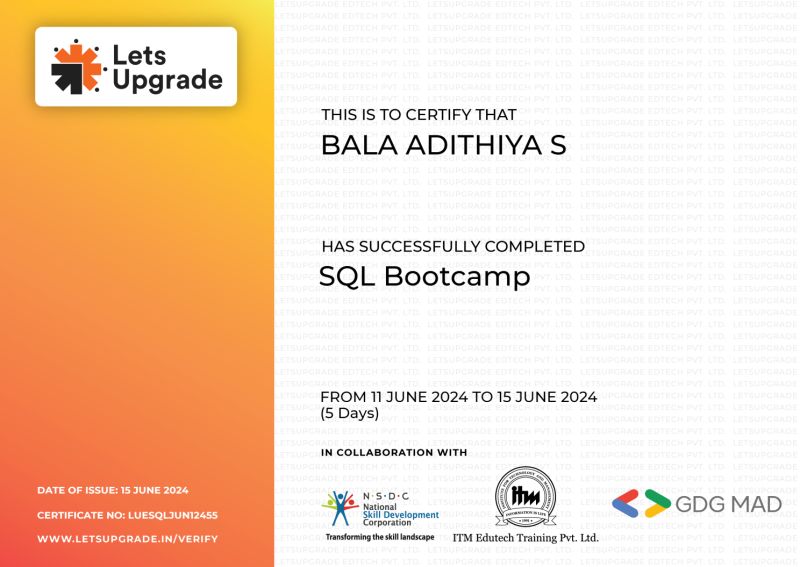 Bala Adithiya S on LinkedIn: #sql #learningjourney # ... Bala Adithiya S on LinkedIn: #sql #learningjourney # ...