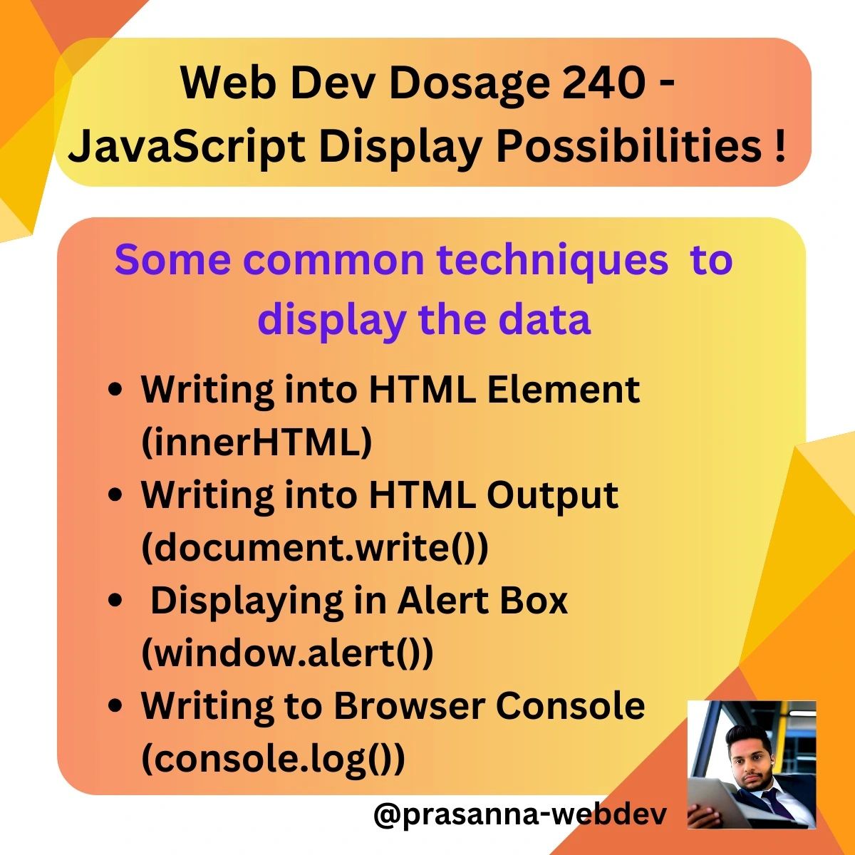 Prasanna D on LinkedIn: #webdevelopment #javascript #coding101 Prasanna D on LinkedIn: #webdevelopment #javascript #coding101