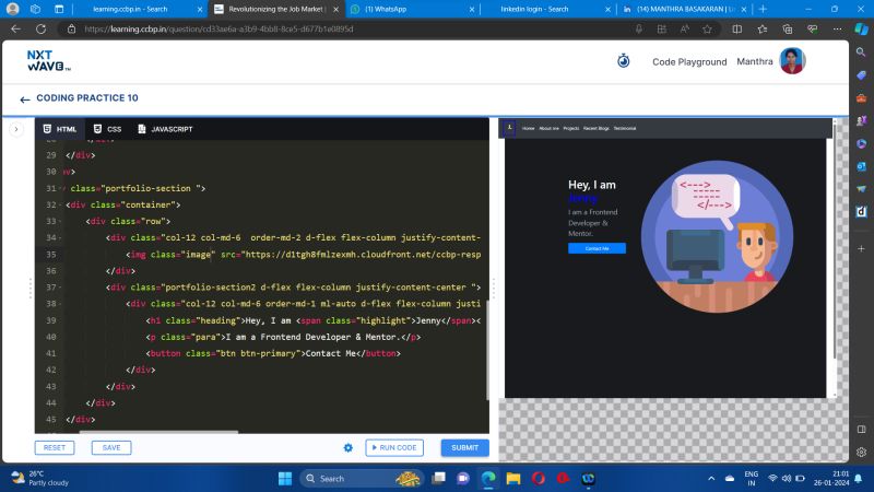 MANTHRA BASAKARAN on LinkedIn: #ccbp #nxtwave #reactjs #python #coding ... MANTHRA BASAKARAN on LinkedIn: #ccbp #nxtwave #reactjs #python #coding ...