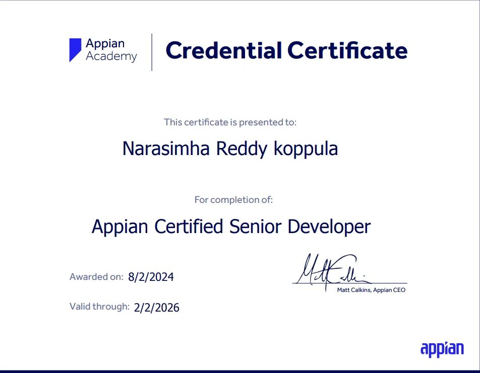 Narasimha Reddy Koppula on LinkedIn: #certificate # ... Narasimha Reddy Koppula on LinkedIn: #certificate # ...