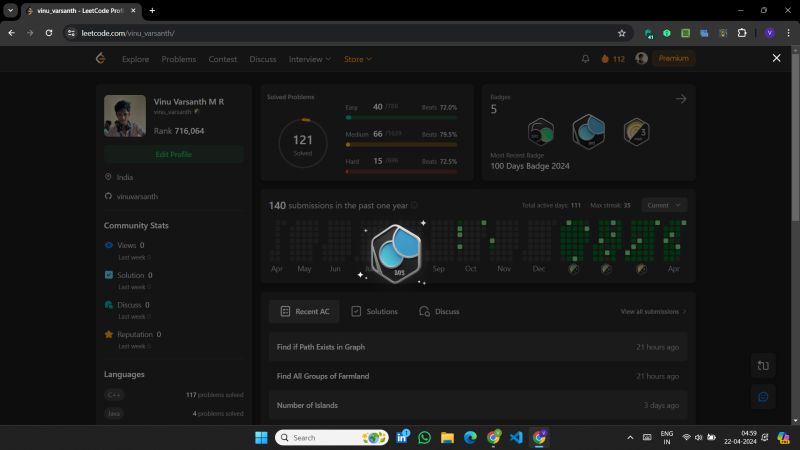Vinu Varsanth M R on LinkedIn: #leetcode #100daysofcode #codingjourney ... Vinu Varsanth M R on LinkedIn: #leetcode #100daysofcode #codingjourney ...