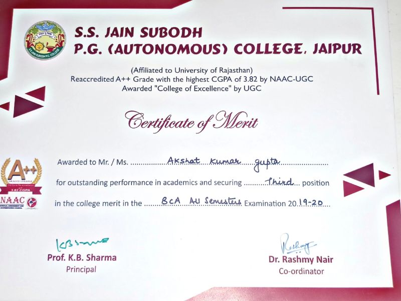 Akshat kumar Gupta on LinkedIn: 🎉 Celebrating My Achievement ... Akshat kumar Gupta on LinkedIn: 🎉 Celebrating My Achievement ...