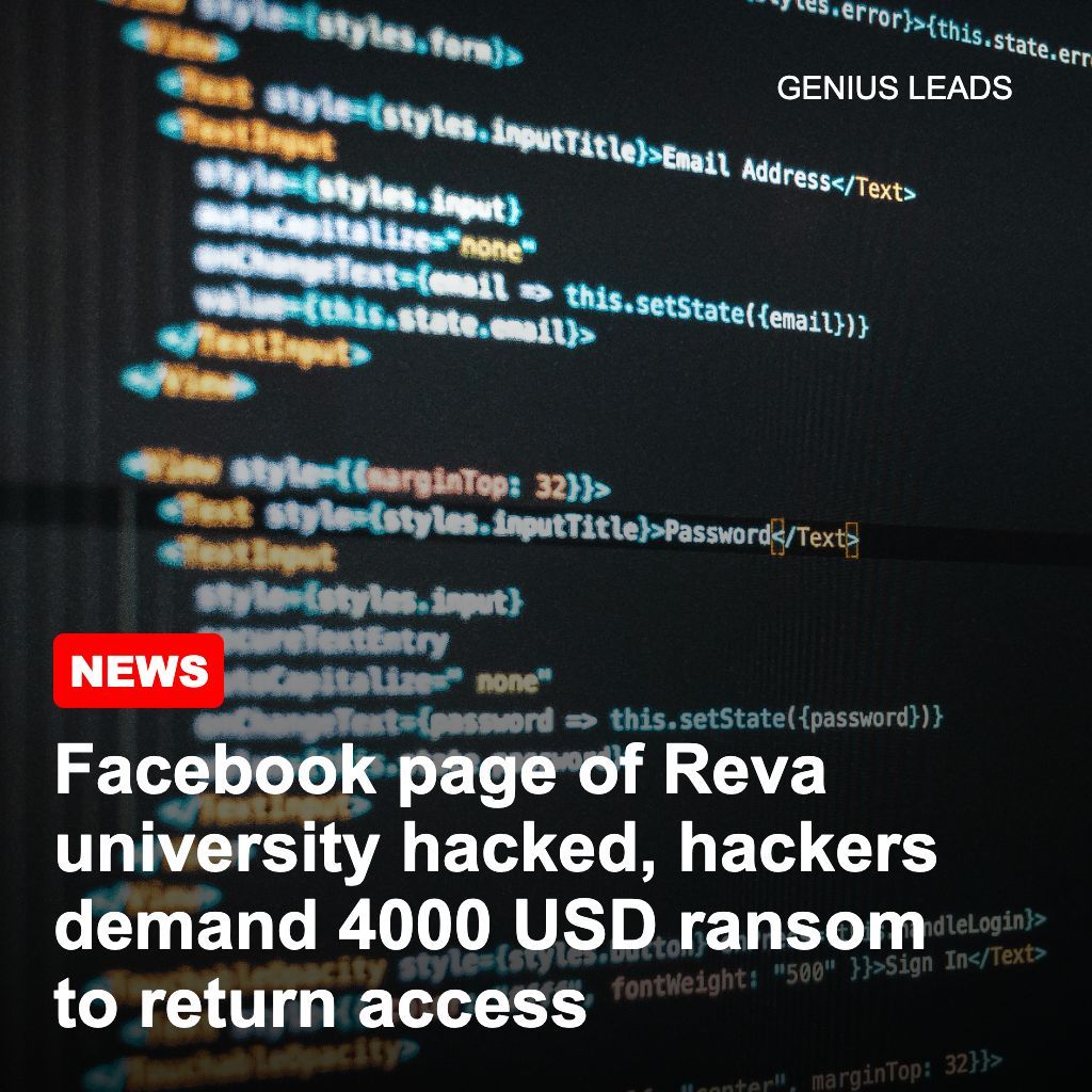 Alex Njihia on LinkedIn: Facebook page of Reva university hacked ... Alex Njihia on LinkedIn: Facebook page of Reva university hacked ...