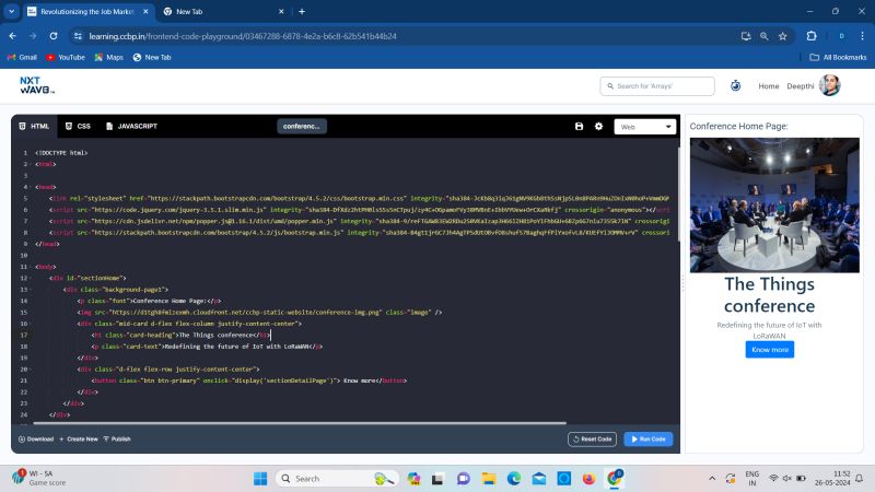 DEEPTHI MURUPUDI on LinkedIn: #static #html #css #bootstrap #ccbp #nxtwave DEEPTHI MURUPUDI on LinkedIn: #static #html #css #bootstrap #ccbp #nxtwave