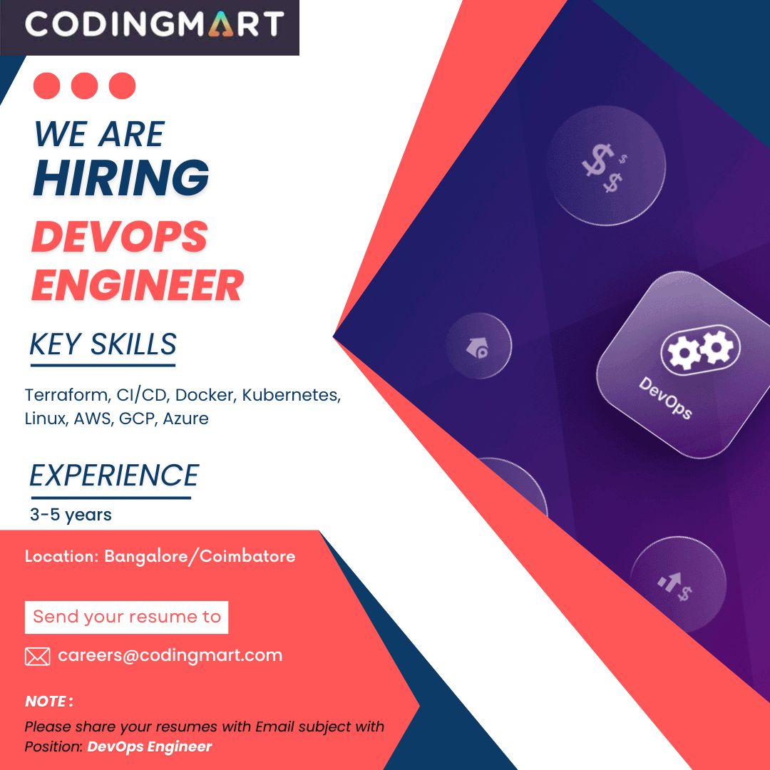 Karthikeyan Velumani on LinkedIn: #hiringimmediately #devopsengineers # ... Karthikeyan Velumani on LinkedIn: #hiringimmediately #devopsengineers # ...