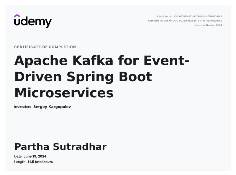 Partha Sutradhar on LinkedIn: #kafka #microservices #springboot Partha Sutradhar on LinkedIn: #kafka #microservices #springboot