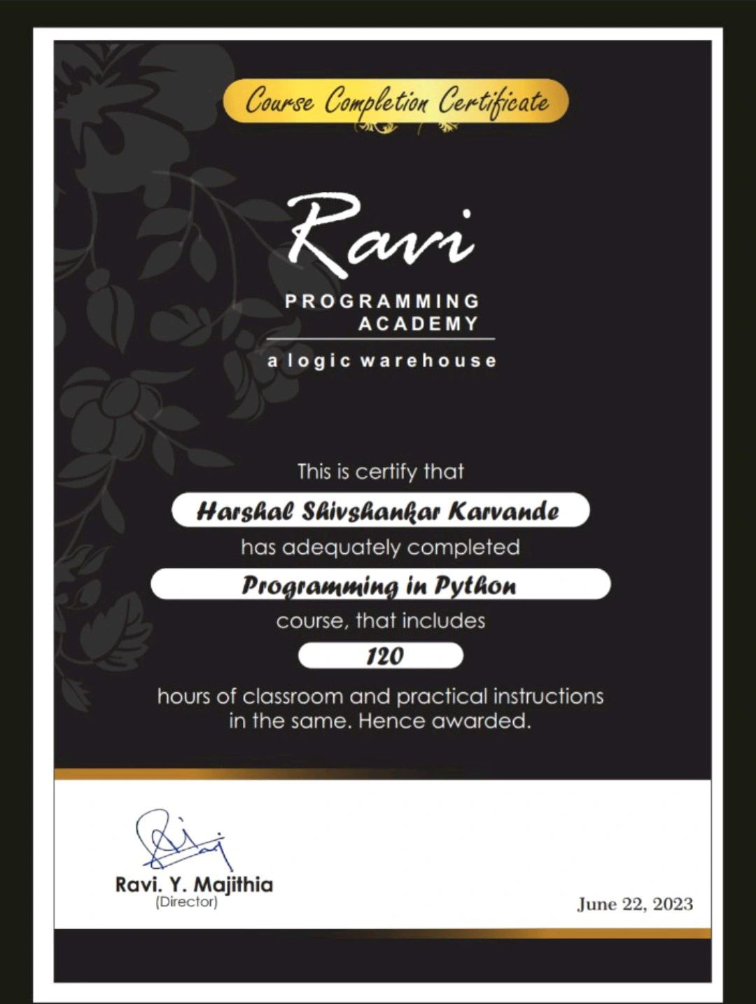 Harshal Karwande on LinkedIn: #python #programming #careergrowth Harshal Karwande on LinkedIn: #python #programming #careergrowth