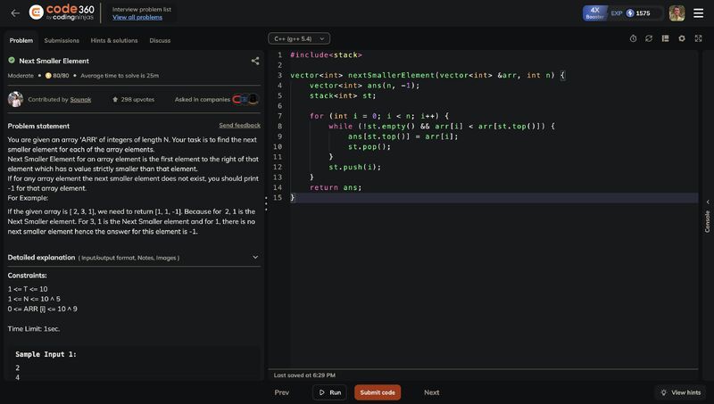 Abhinav Yadav on LinkedIn: #leetcode #codingjourney #stacks #arrays # ... Abhinav Yadav on LinkedIn: #leetcode #codingjourney #stacks #arrays # ...