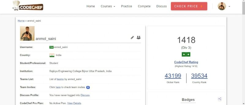 Anmol Saini on LinkedIn: #codechef #codingjourney #codingcontest # ... Anmol Saini on LinkedIn: #codechef #codingjourney #codingcontest # ...