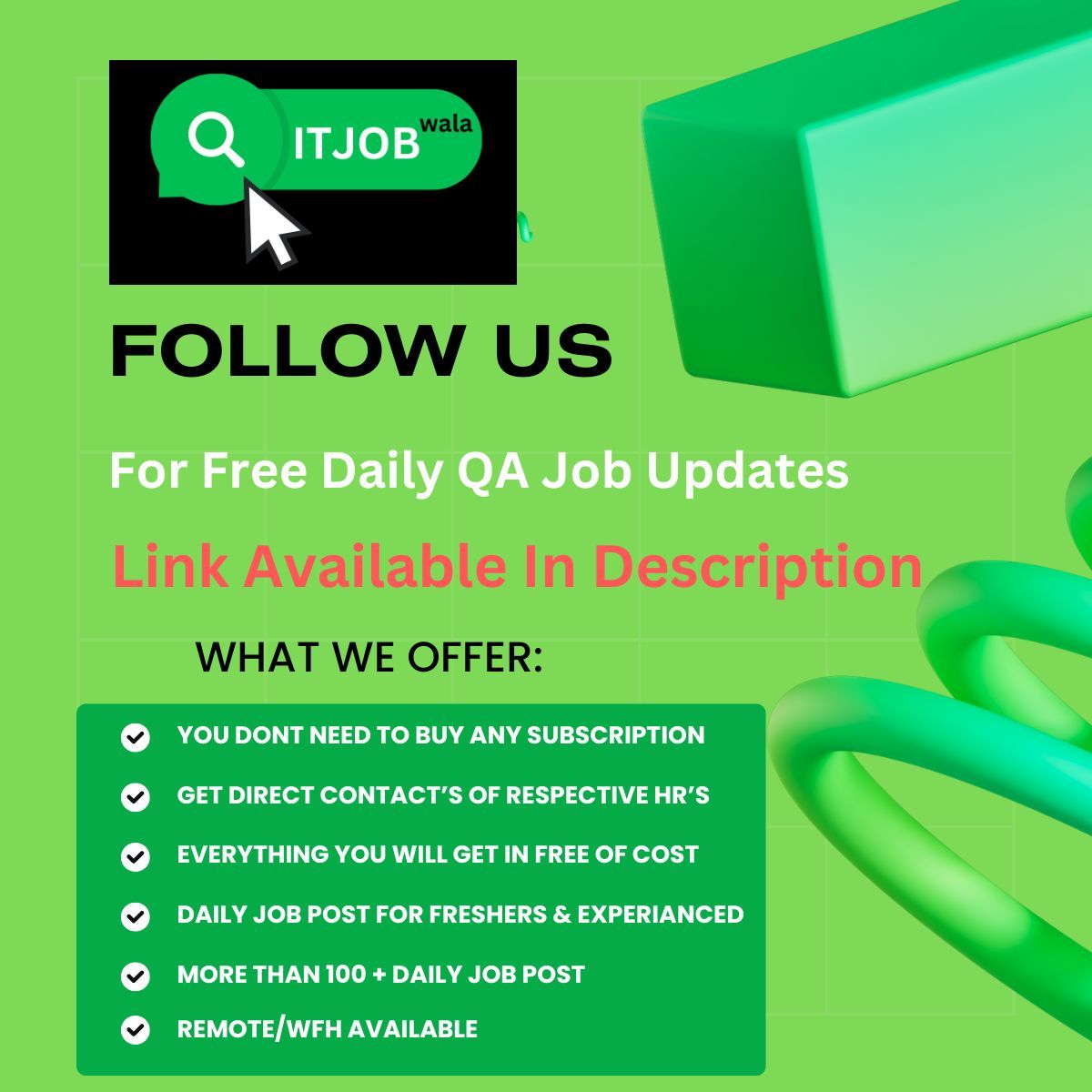 ITJOBwala on LinkedIn: #qa #jobs #softwaretesting #qaautomation # ... ITJOBwala on LinkedIn: #qa #jobs #softwaretesting #qaautomation # ...