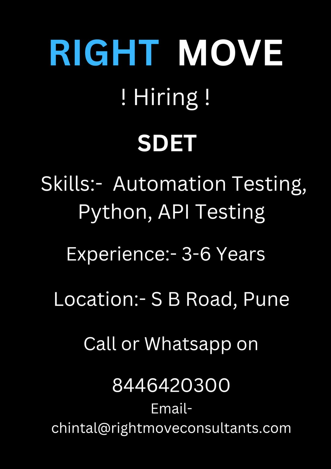 Chintal P on LinkedIn: #automationtesting #python #apitesting #hiring # ... Chintal P on LinkedIn: #automationtesting #python #apitesting #hiring # ...