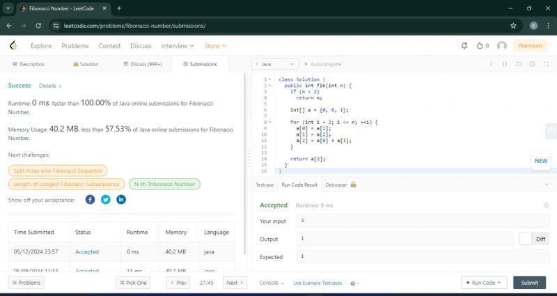 Keerthana V on LinkedIn: ---LeetCode Challenge--- Day 15/💯 509 ... Keerthana V on LinkedIn: ---LeetCode Challenge--- Day 15/💯 509 ...