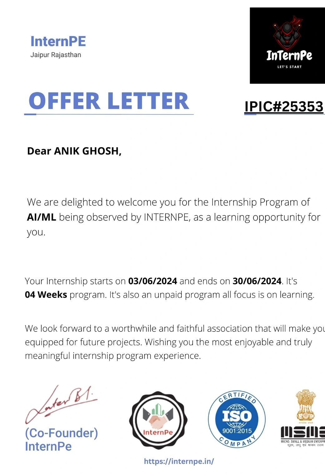 ANIK GHOSH on LinkedIn: #al_ml #opportunity #hands #real_world_projects ... ANIK GHOSH on LinkedIn: #al_ml #opportunity #hands #real_world_projects ...