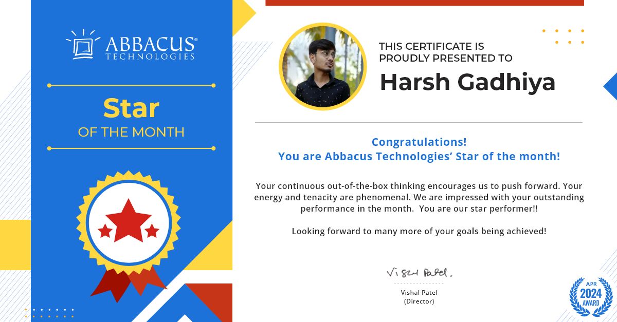 Abbacus Technologies on LinkedIn: #hardworkpaysoff Abbacus Technologies on LinkedIn: #hardworkpaysoff