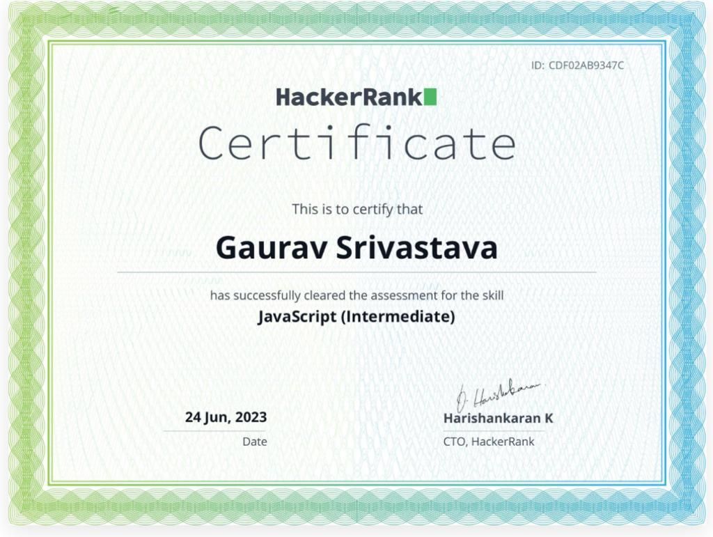 Gaurav Srivastava on LinkedIn: #javascript #hackerrank #nodejs #share Gaurav Srivastava on LinkedIn: #javascript #hackerrank #nodejs #share